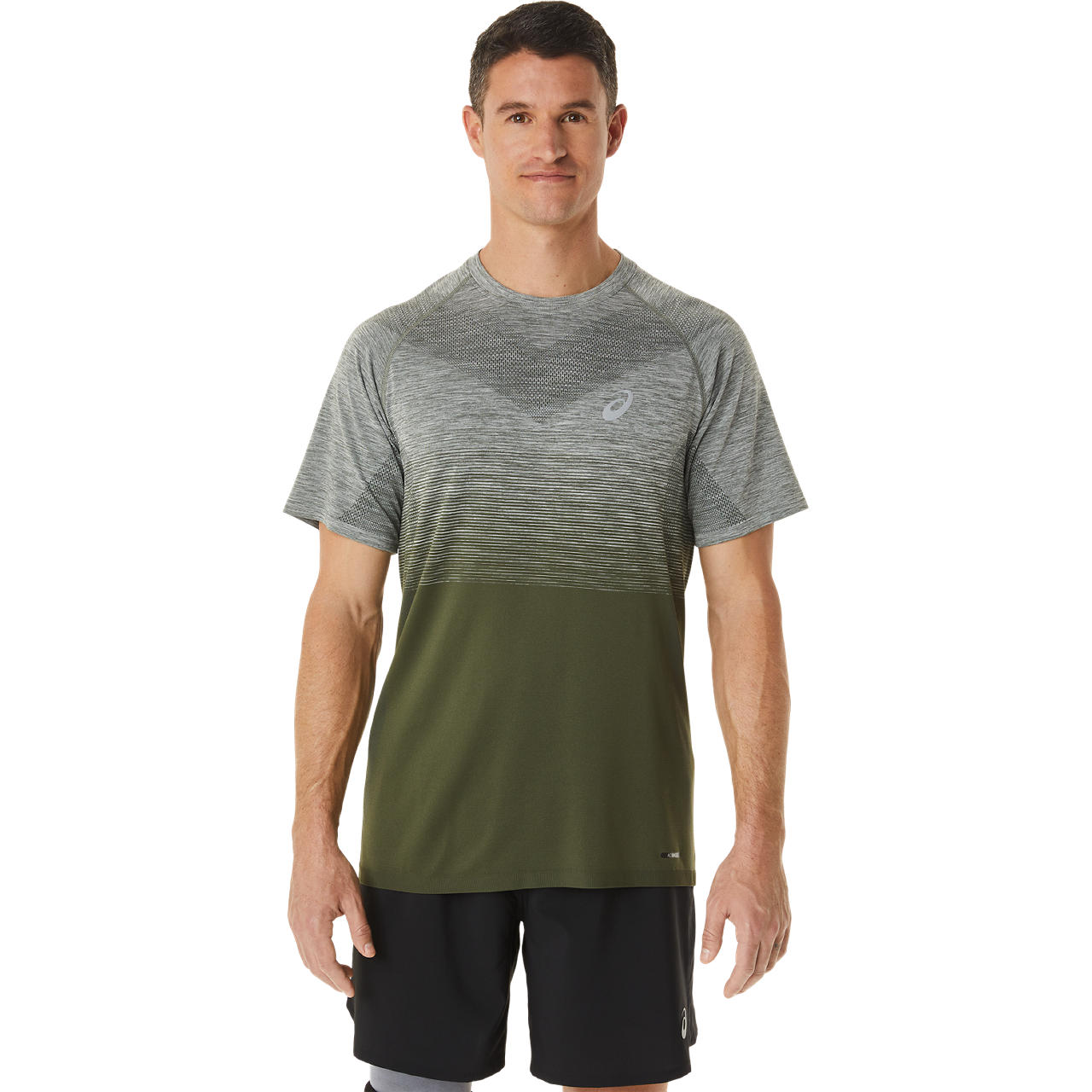 Asics Seamless Ss Top Erkek Yeşil Kısa Kollu Tshirt 2011C398-301