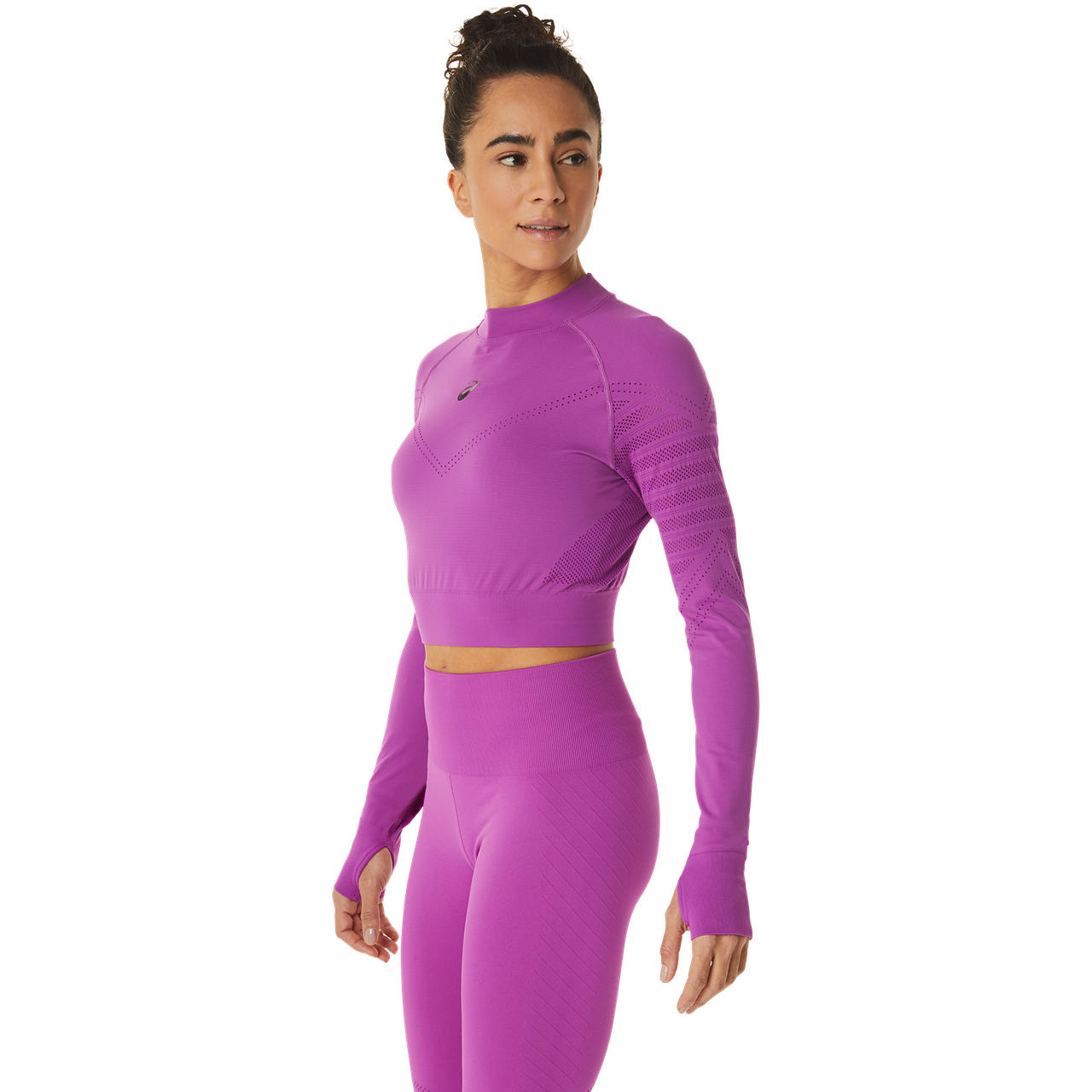 Asics Seamless Ls Crop Top Kadın Pembe Uzun Kollu Tshirt 2032C508-501