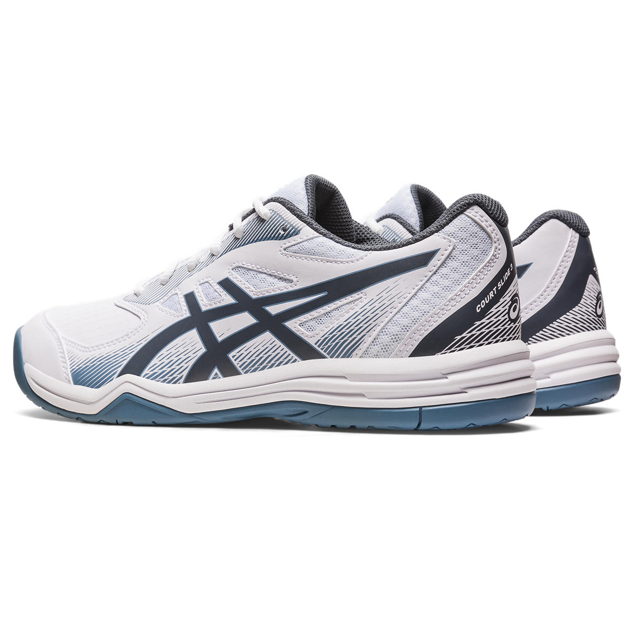 Asics Court Slide 3 Erkek Beyaz Siyah Tenis Ayakkabısı 1041A335-100