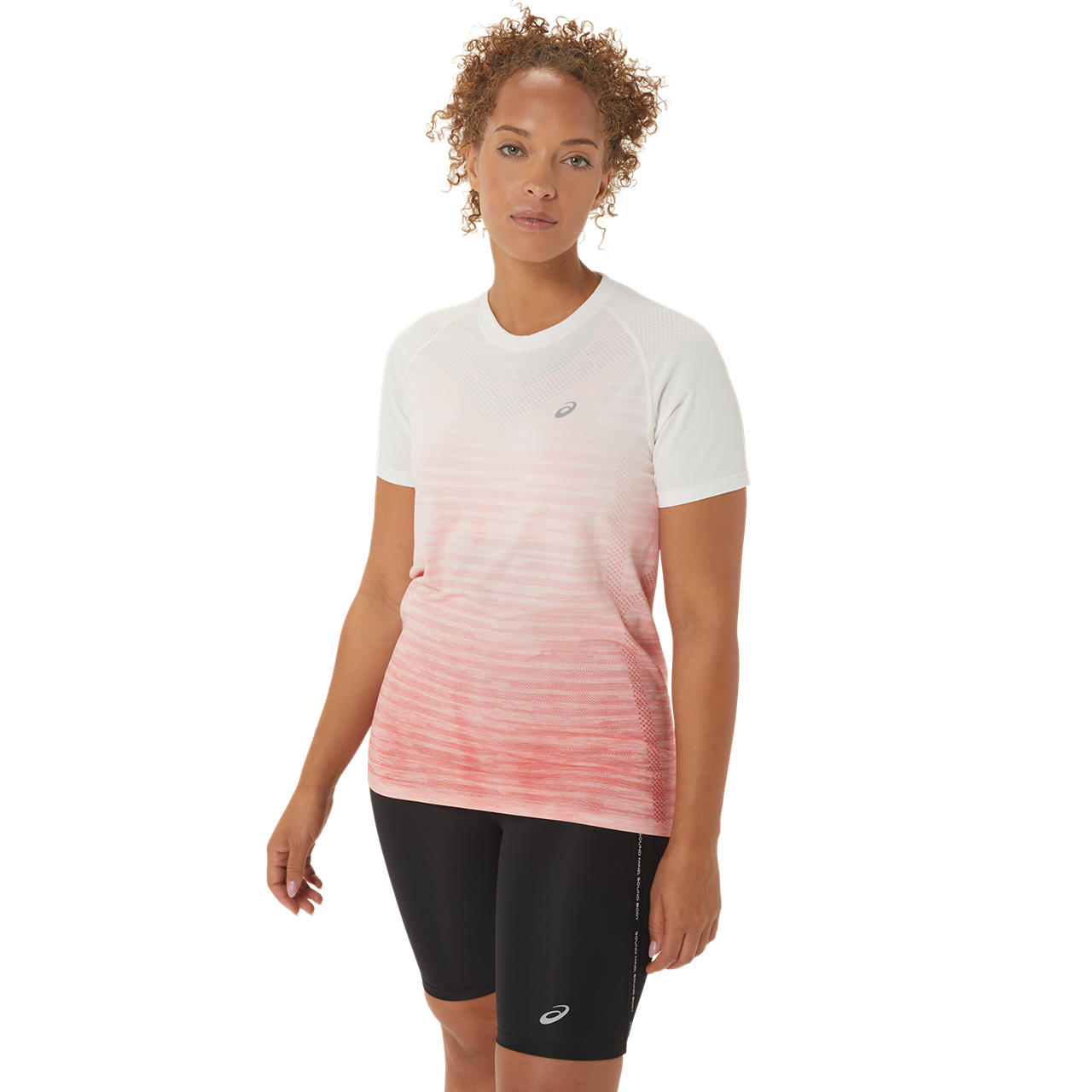 Asics Seamless Ss Top Kadın Pembe Beyaz Kısa Kollu Tshirt 2012C385-100