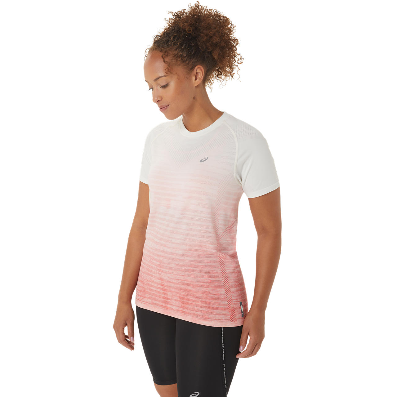 Asics Seamless Ss Top Kadın Pembe Beyaz Kısa Kollu Tshirt 2012C385-100