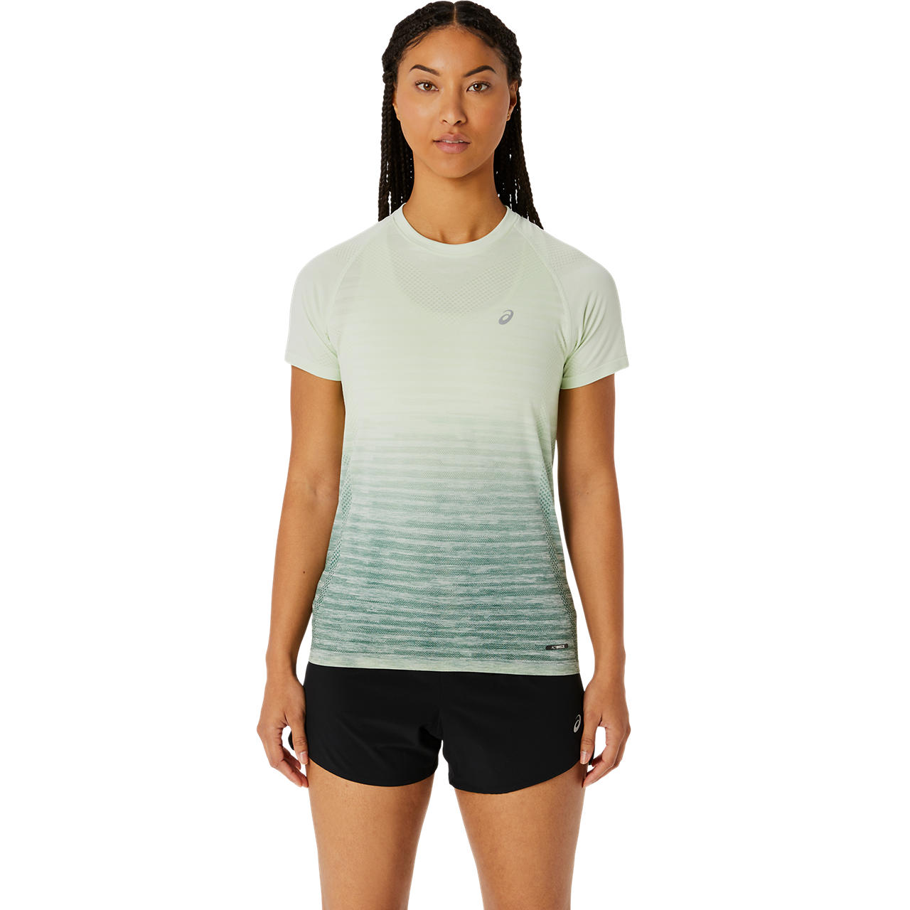 Asics Seamless Ss Top Kadın Yeşil Kısa Kollu Tshirt 2012C385-301
