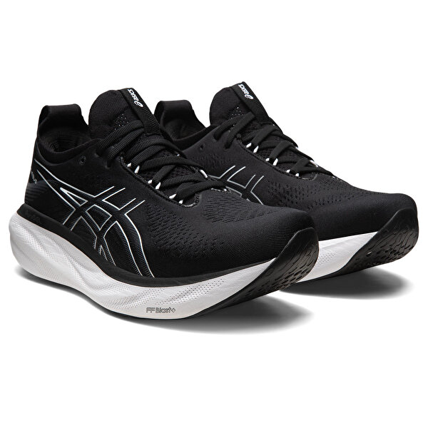 Asics Gel-nimbus 25 Erkek Siyah Beyaz Koşu Ayakkabısı 1011B547-001