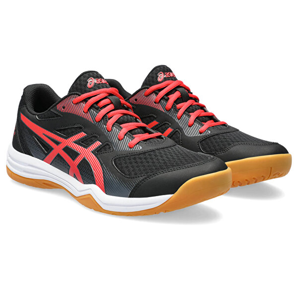 Asics Upcourt 5 Erkek Siyah Kırmızı Voleybol Ayakkabısı 1071A086-002
