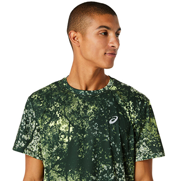 Asics Aop Ss Top Erkek Yeşil Kısa Kollu Tshirt 2011C885-300